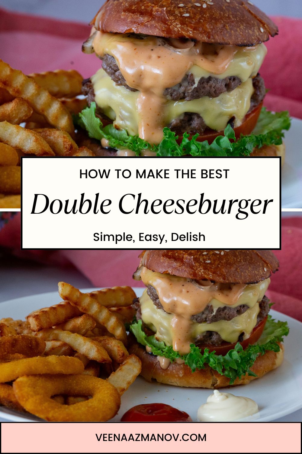 Double Cheeseburger: Smash Patties and Cheese Delight - Veena Azmanov ...