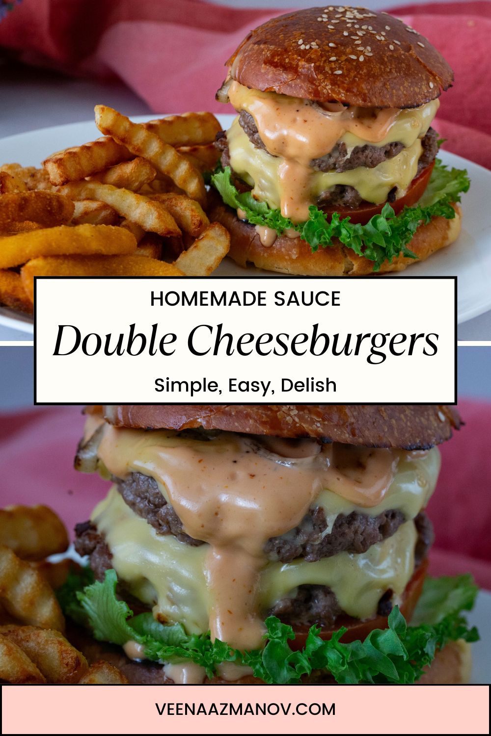 Double Cheeseburger: Smash Patties and Cheese Delight - Veena Azmanov ...