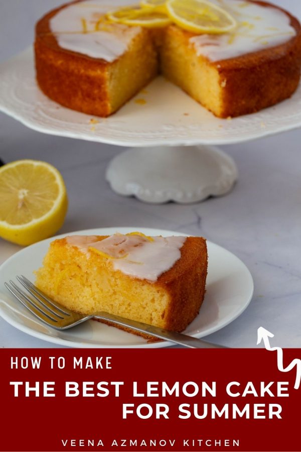 Lemon Yogurt Cake Recipe (One Bowl - Quick & Easy)- Veena Azmanov Kitchen