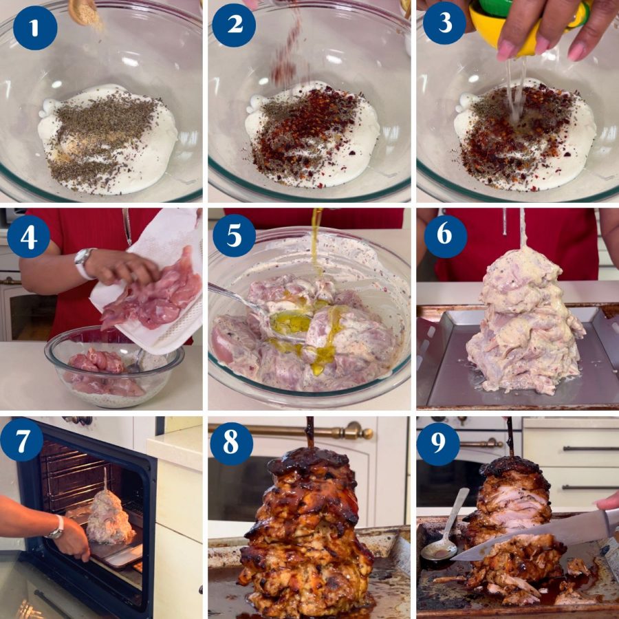 Moist Chicken Gyros with Tzatziki Sauce: Vertical Spit Or Skillet ...