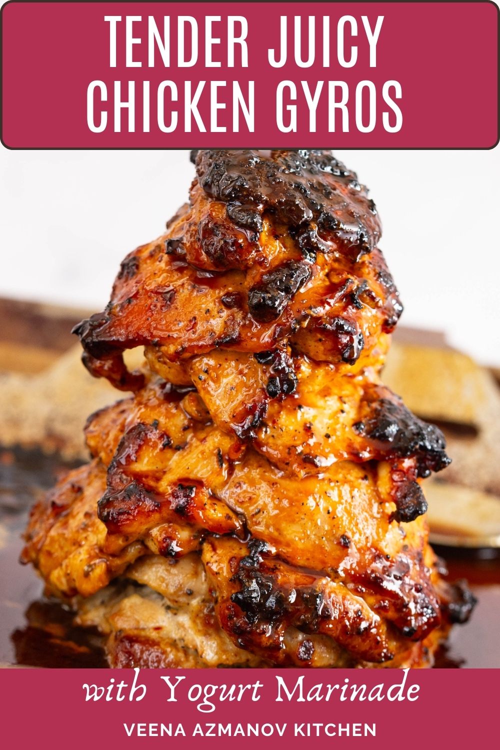 Moist Chicken Gyros with Tzatziki Sauce: Vertical Spit Or Skillet ...