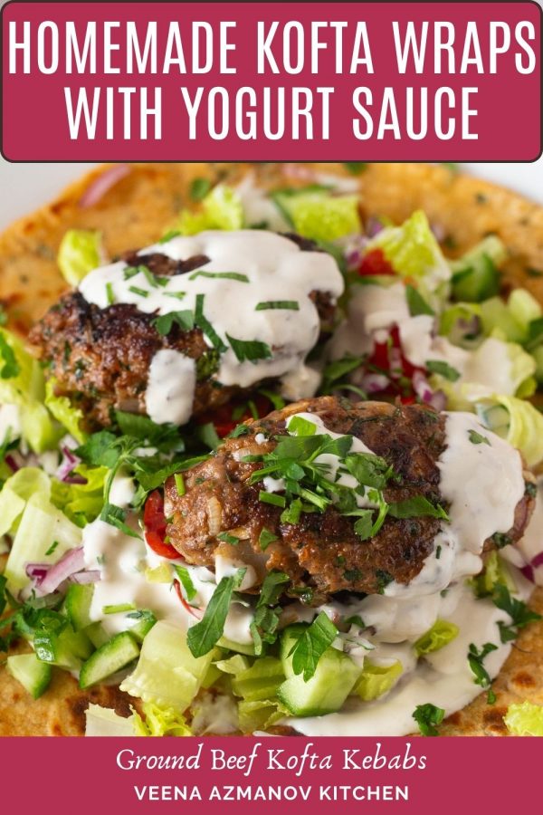 Easy Kofta Wraps with Yogurt Tahini Sauce – No Skewers Needed!- Veena ...