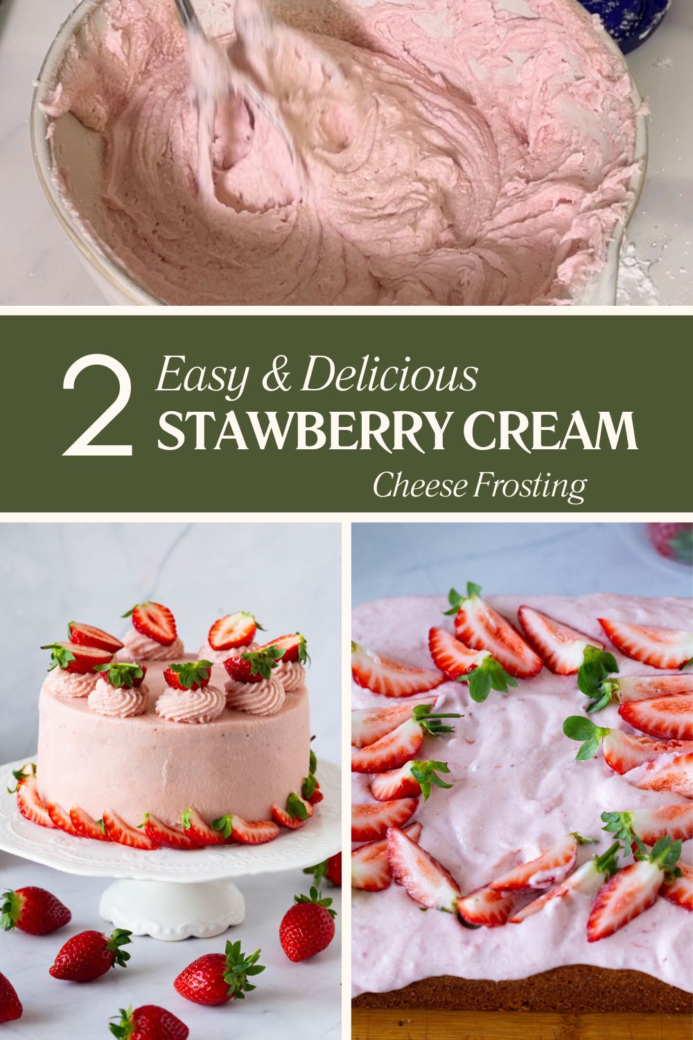 Easy Strawberry Cream Cheese Frosting with Reduced Puree - Veena ...
