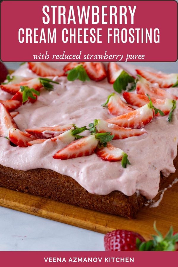 Easy Strawberry Cream Cheese Frosting with Reduced Puree - Veena ...