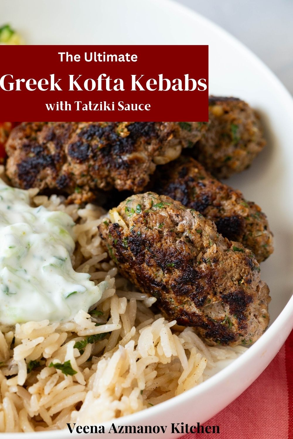 Greek Kofta Kebabs (Beef & Lamb – Stovetop with Tzatziki)- Veena ...