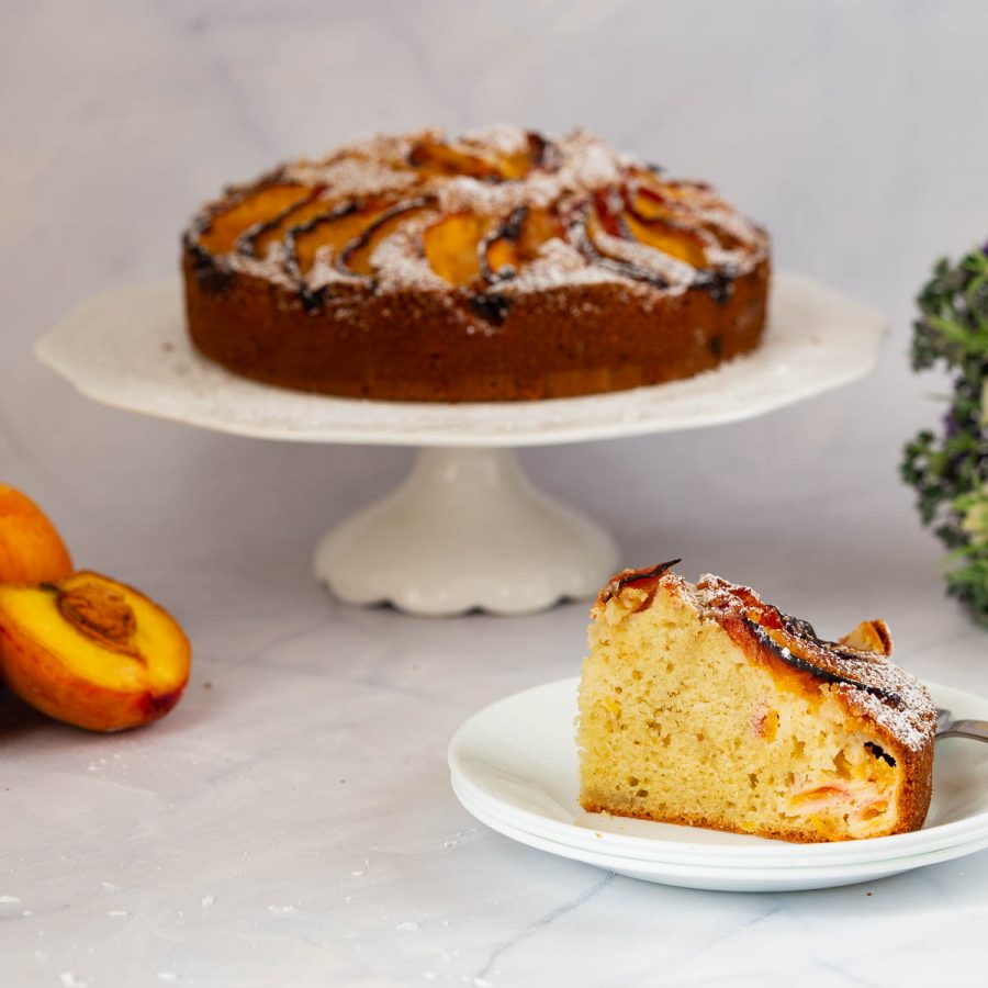 One-Bowl Peach Cake – Easy Summer Dessert with Fresh Peaches- Veena ...