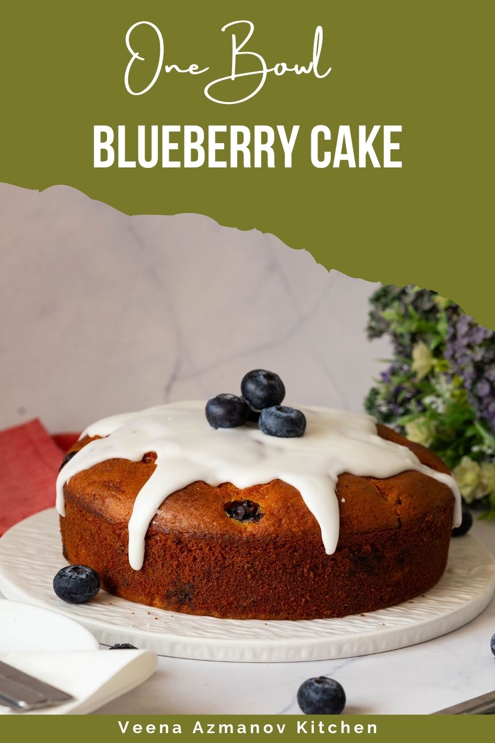 Blueberry Yogurt Cake Recipe – Easy One-Bowl Dessert - Veena Azmanov ...