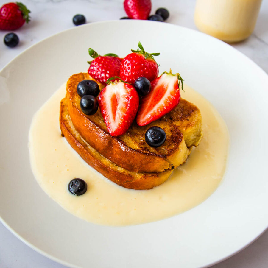 French Toast with Crème Anglaise for Special Occasions - Veena Azmanov ...