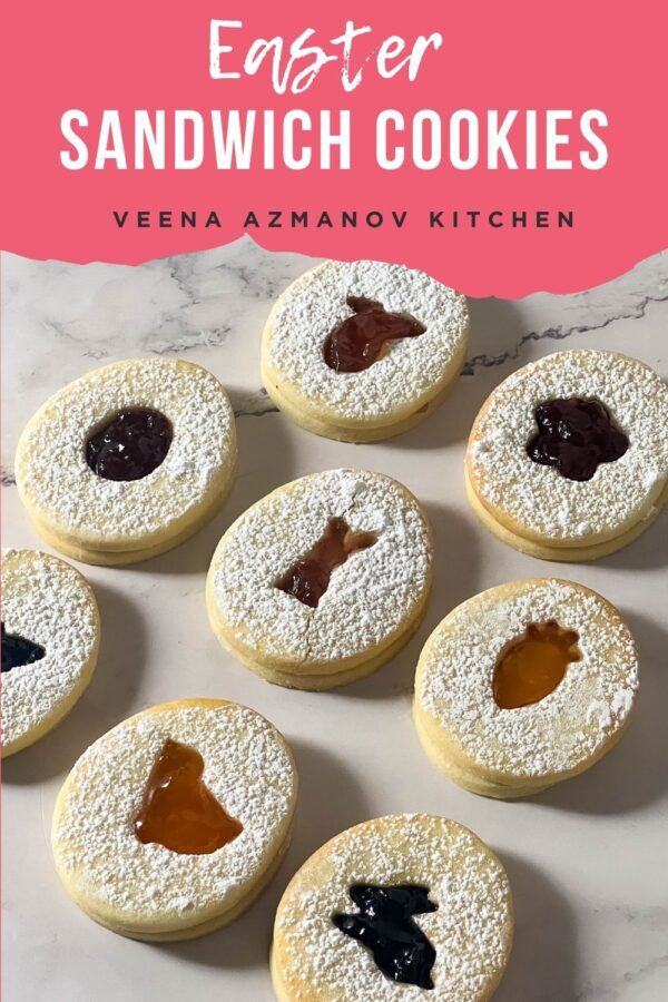 Easter Sandwich Cookies - Easter Cut Outs with Jam Centers - Veena ...